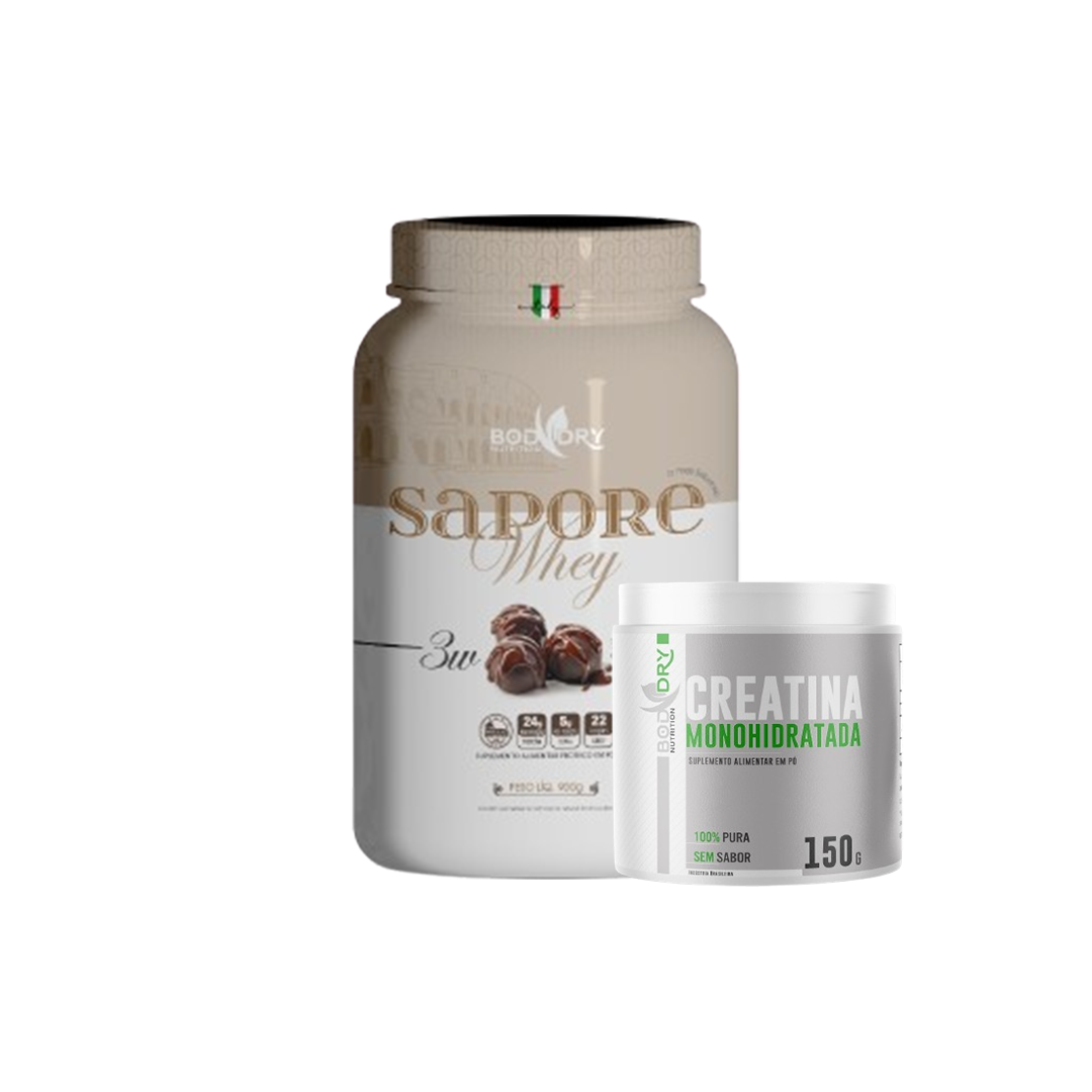 WHEY PROTEIN 3W - SAPORE CHOCOLATE e CREATINA 100% PURA